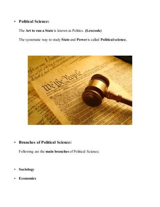 Traditional And Modern Approaches of Political Science | DOCX