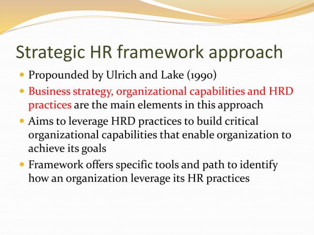 Approaches TO HRD | PPTX | Human Resources | Business