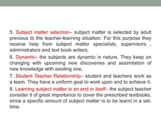 subject centred curriculum | PPT