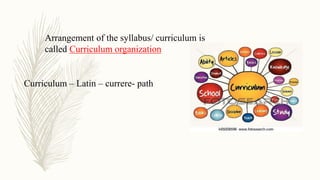 Approaches for curriculum organization | PPTX
