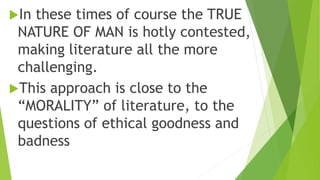 Approaches and methods of studying literature | PPTX