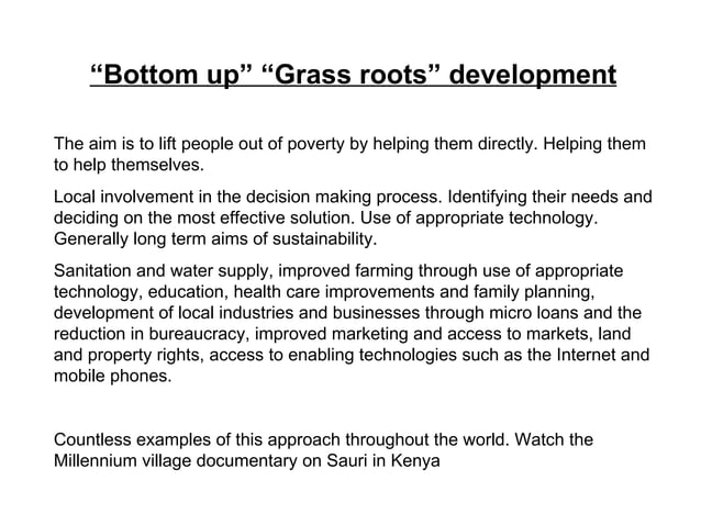 Approaches To Development | PPT