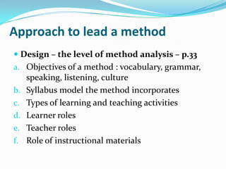 Approaches and methods in language teaching | PPTX