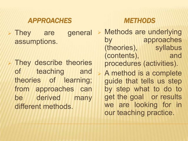 Approaches and methods in language teaching | PPTX | Education