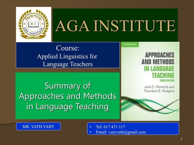 Approaches and Methods in Language Teaching.pptx