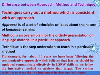 Approaches and methods of teaching english | PPTX