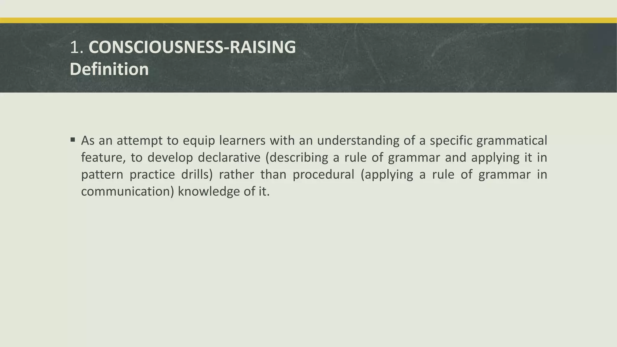 Approaches and procedures for teaching grammar | PPTX