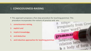 Approaches and procedures for teaching grammar | PPTX
