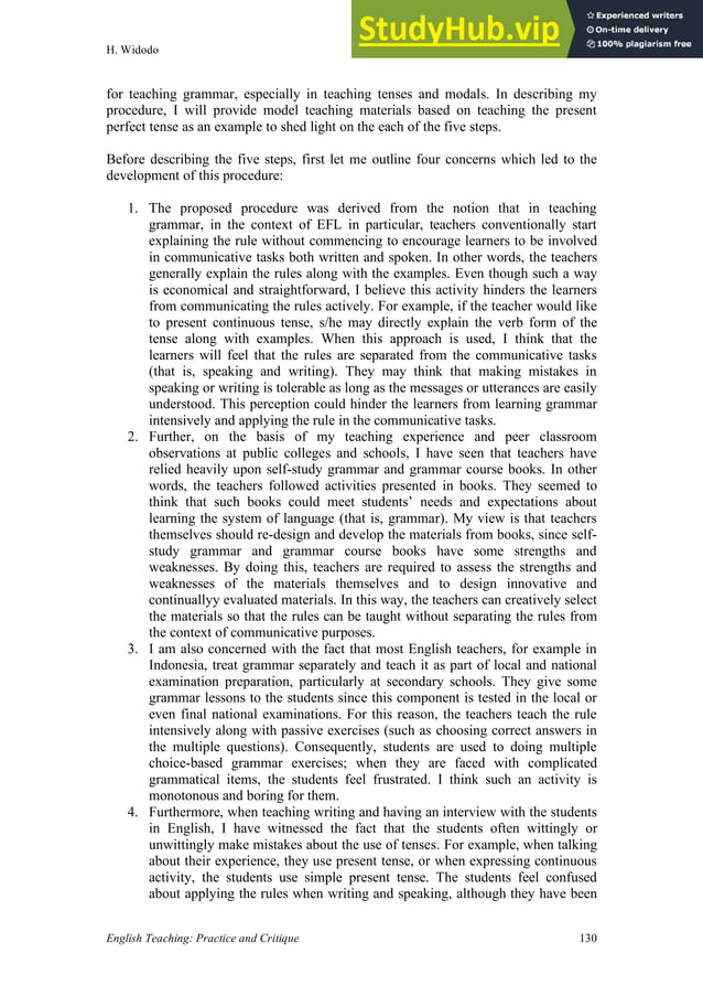 Approaches And Procedures For Teaching Grammar | PDF