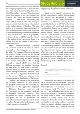 Approaches And Strategies In Teaching Philippine Literature Employed By ...
