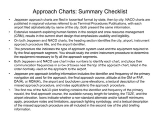 Approaches plates and approach charts explanations | PDF