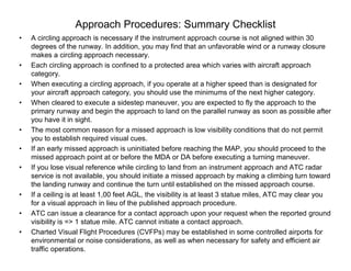 Approaches plates and approach charts explanations | PDF