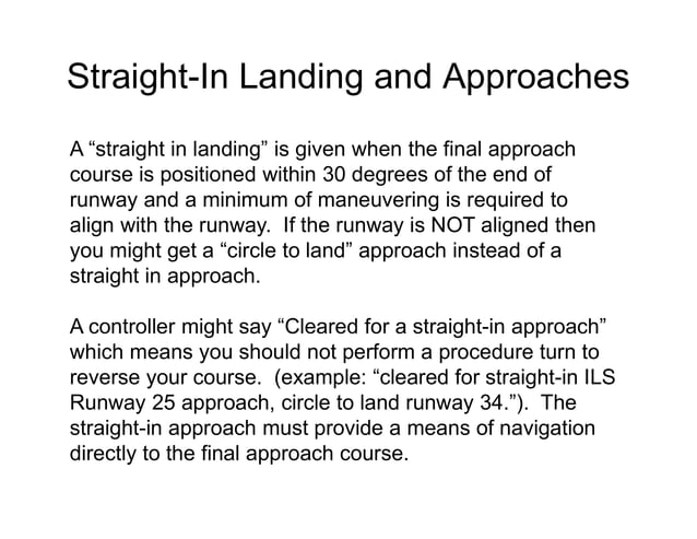 Approach paltes and charts explaining procedures | PDF