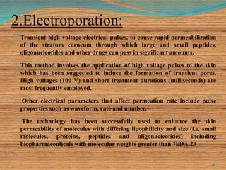 Approaches for the design of transdermal drug delivery | PPTX