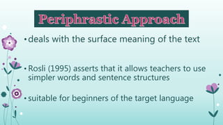 Approaches in literature teaching | PPTX