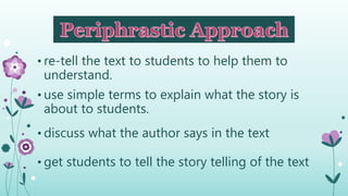 Approaches in literature teaching | PPTX