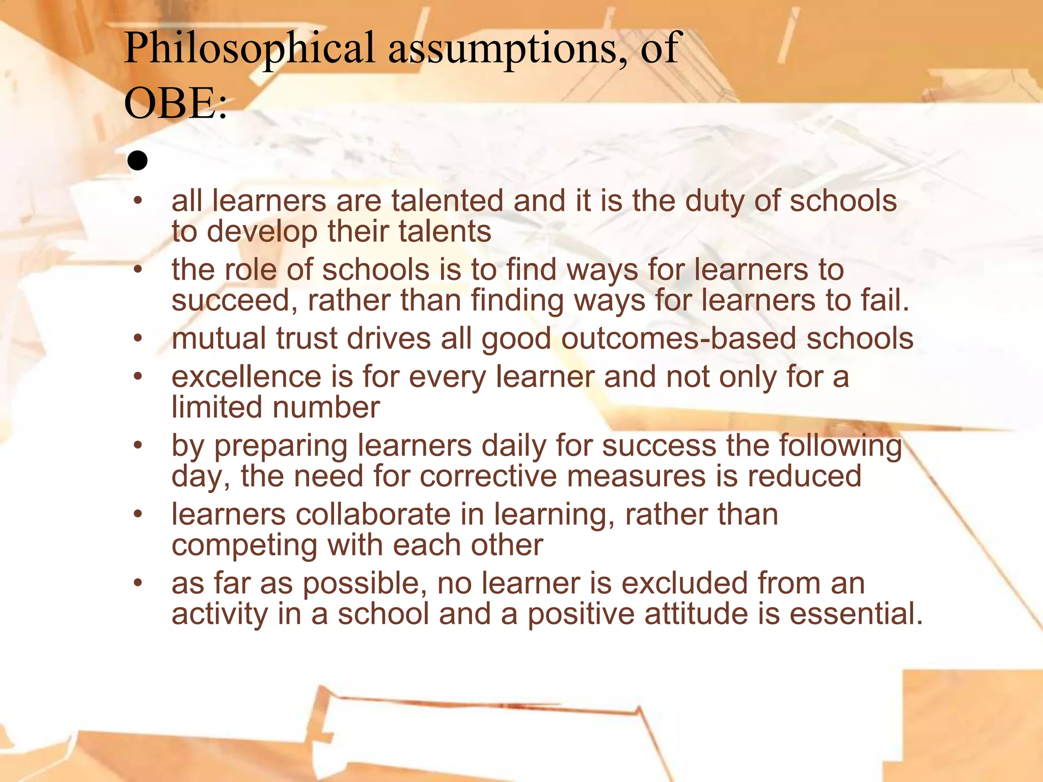 Approaches in obe | PPTX