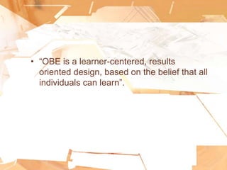 Approaches in obe | PPTX