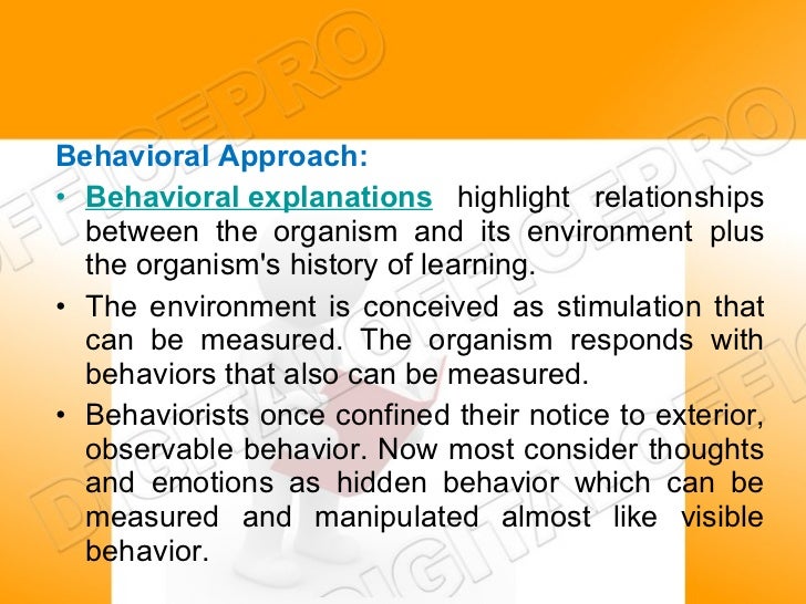 Approaches involved in psychological research