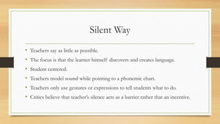 The Practice of Language Teaching:Approaches, Methods, Procedures ...