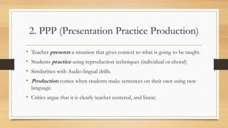 The Practice of Language Teaching:Approaches, Methods, Procedures ...