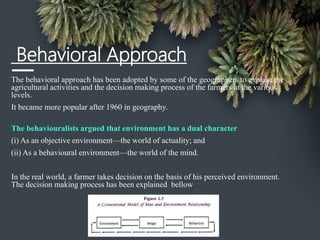 Approaches of agricultural geography | PPTX