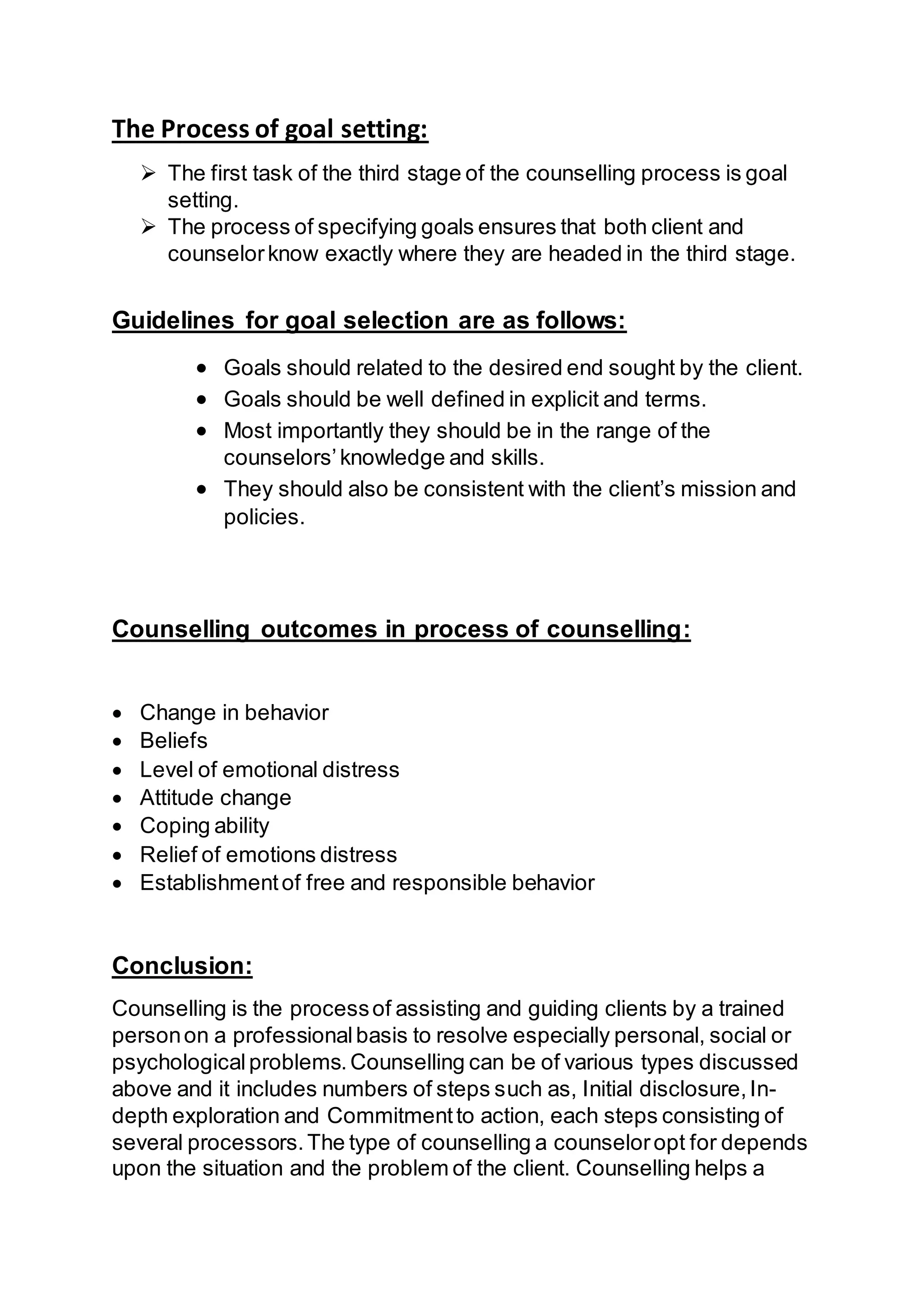 Approaches of counselling | DOCX