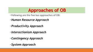 Approaches of organizational_behavior | PPTX