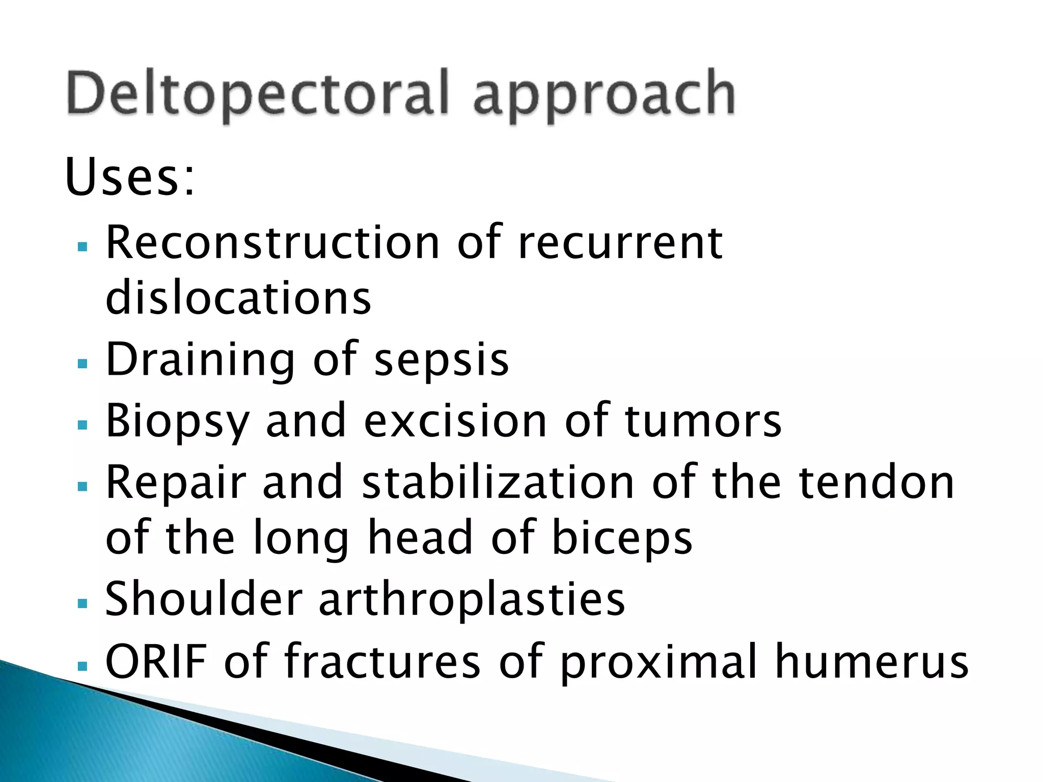 Approaches of shoulder | PPTX