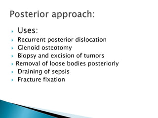 Approaches of shoulder | PPTX