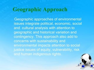 Approaches of studying environmental management | PPTX