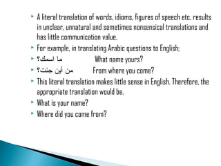 Approaches of translation | PPT