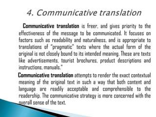 Approaches of translation | PPT