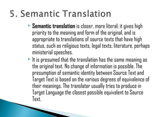 Approaches of translation | PPT