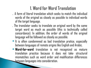 Approaches of translation | PPT