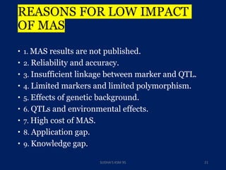 Approaches to apply mas in plant breeding | PPT