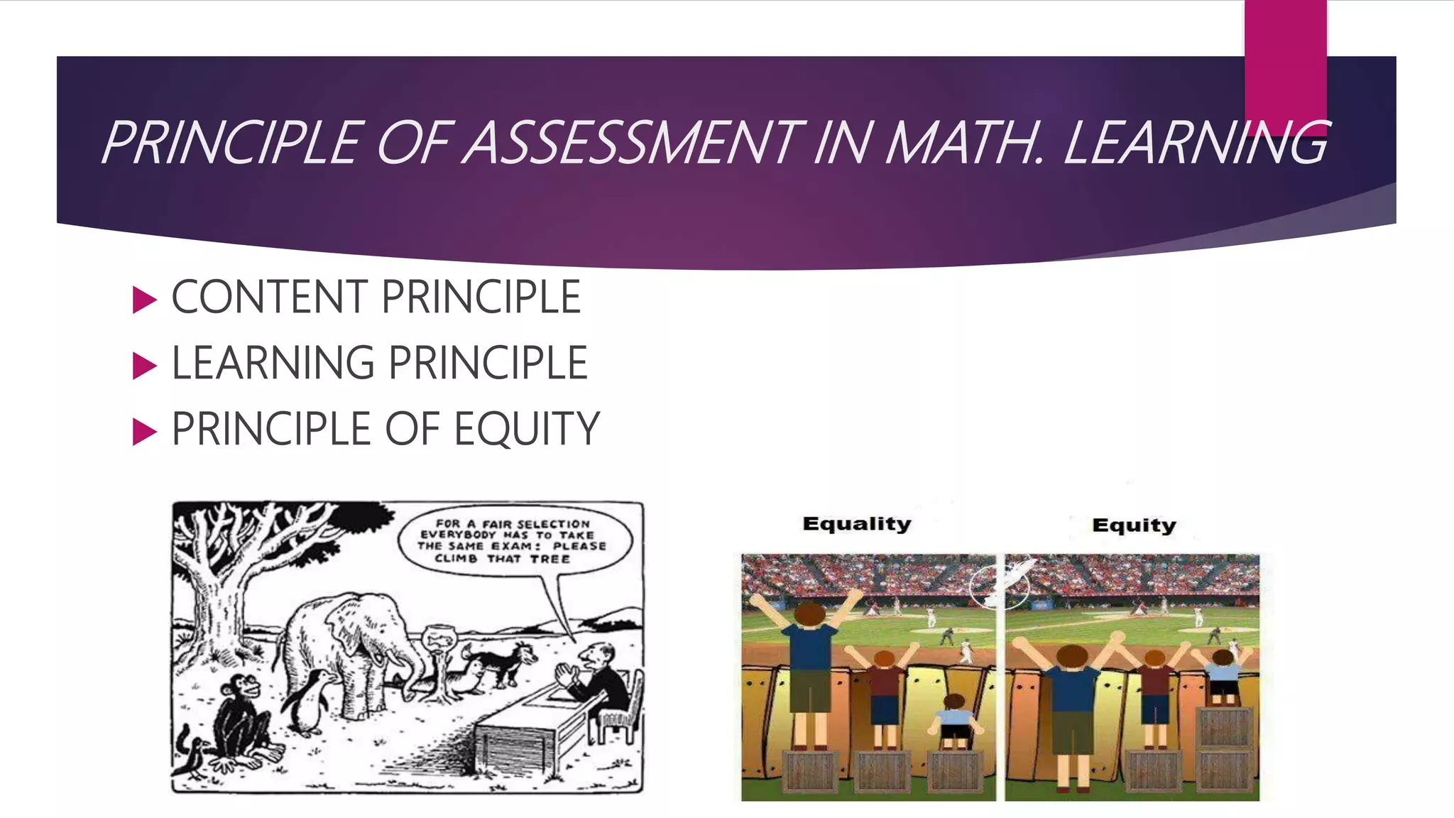 Approaches to assessment of learning mathematics | PPTX
