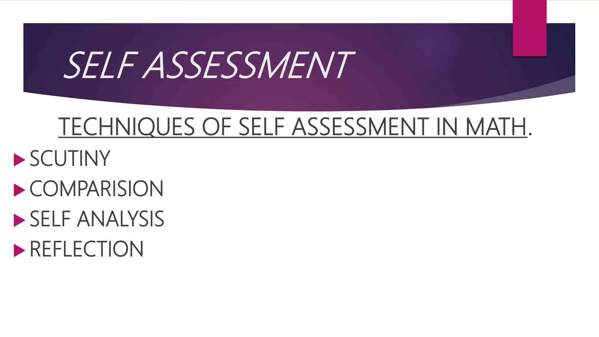 Approaches to assessment of learning mathematics | PPTX