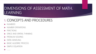 Approaches to assessment of learning mathematics | PPTX