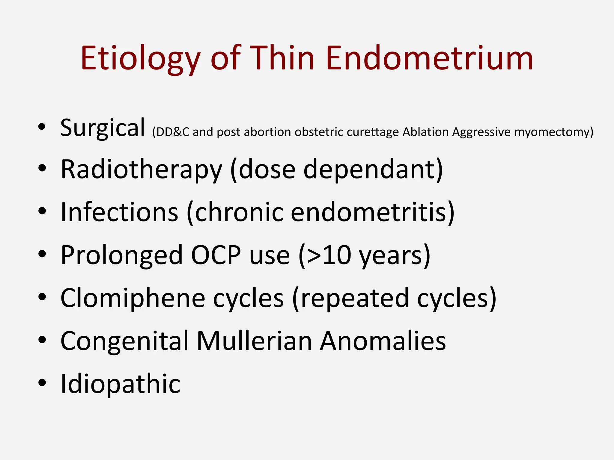 Approaches to a Thin Resistant Endometrium Prior to Embryo Transfer.ppt