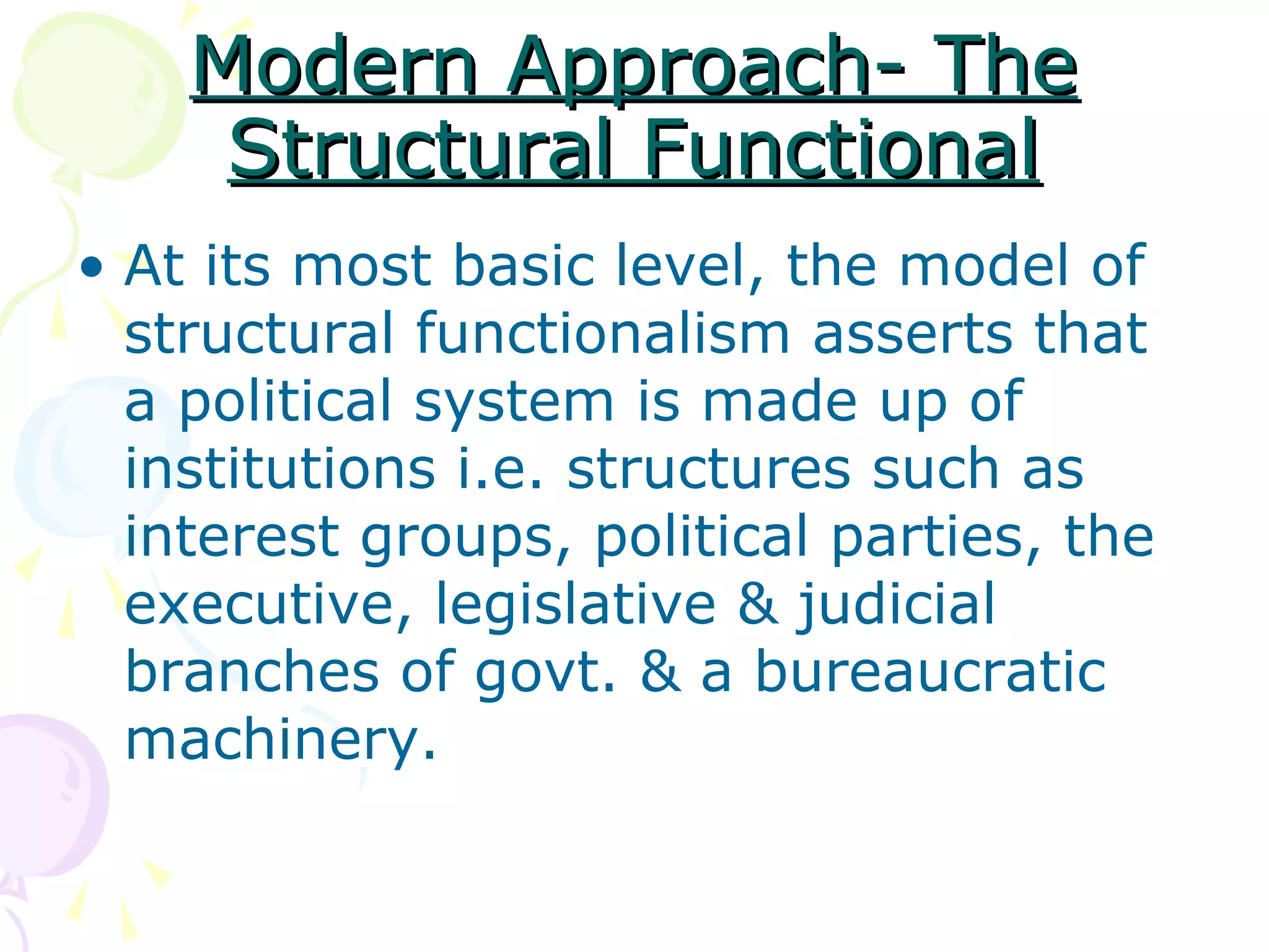 Approaches to comparative politics | PPT