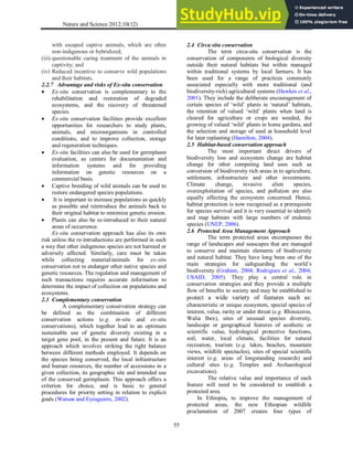 Approaches To Conservation And Sustainable Use Of Biodiversity- A ...