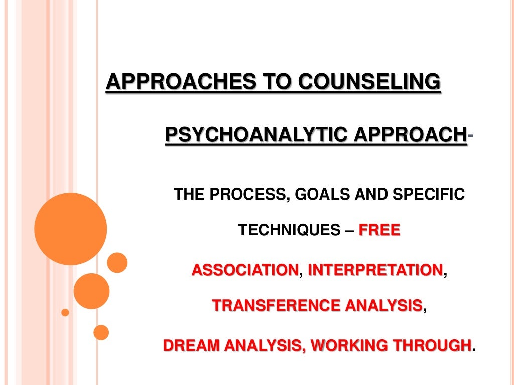 Approaches to counseling
