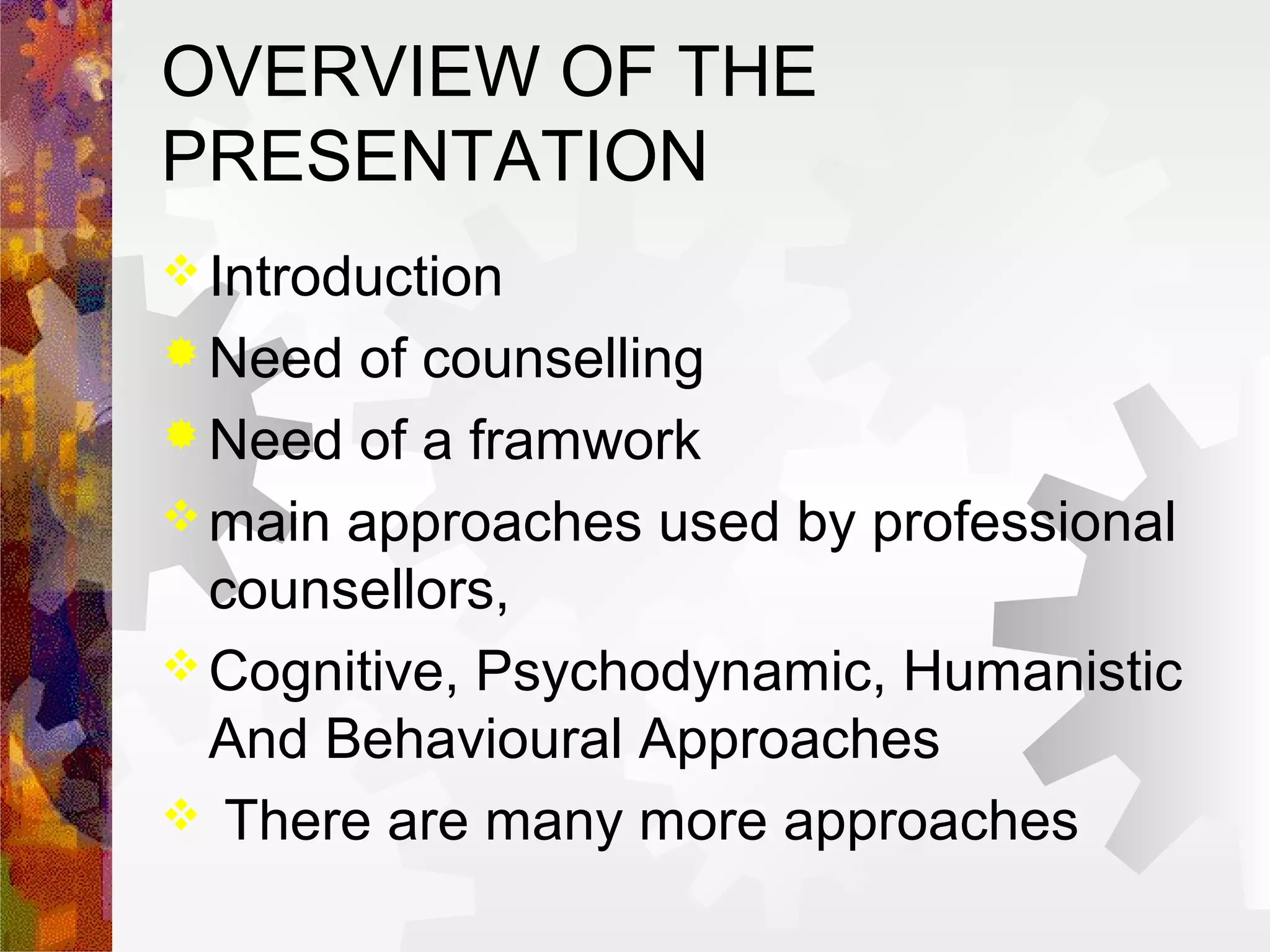Approaches to counselling | PPT