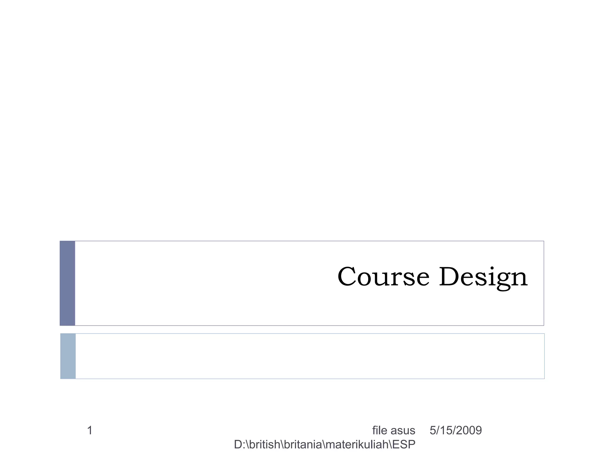 Approaches to course design | PPT