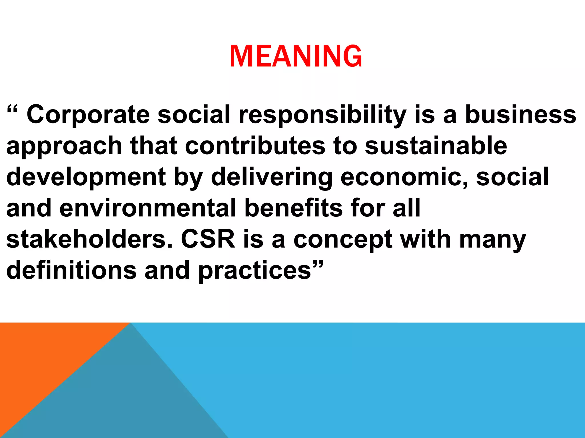 Approaches to csr | PPTX