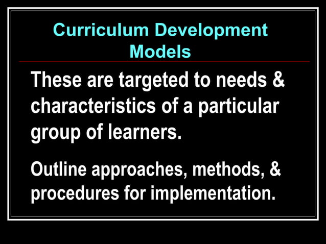 Approaches to curriculum | PPTX | Professional School | Postgraduate ...