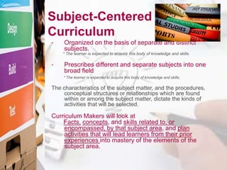 Approaches to Curriculum Design | PPTX