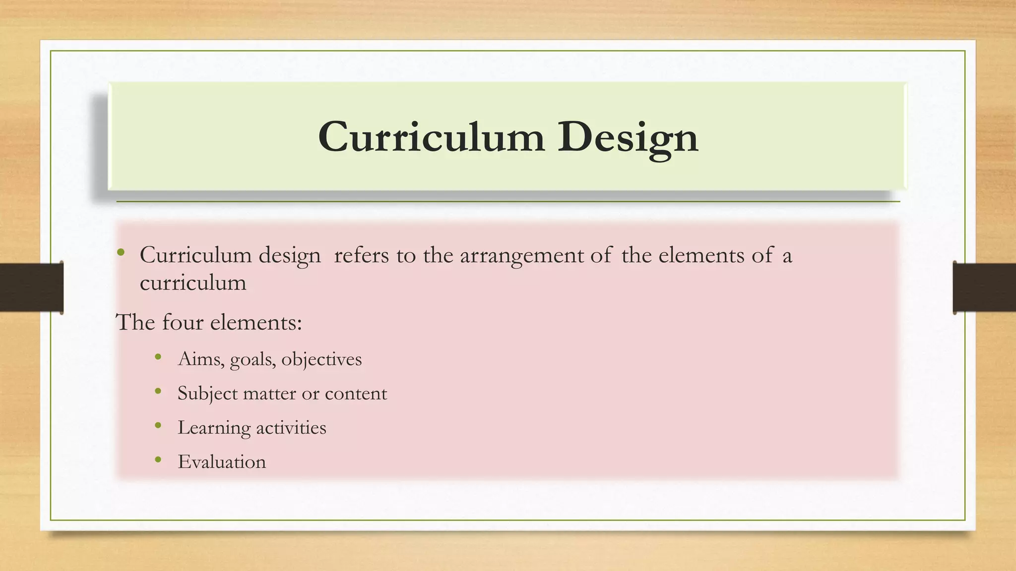 Approaches to curriculum designing | PDF
