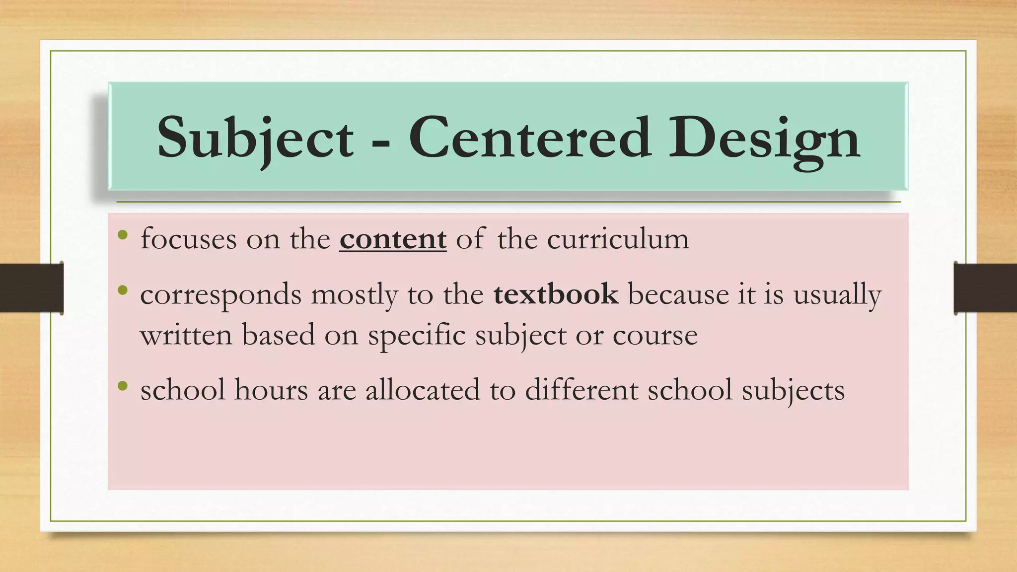 Approaches to curriculum designing | PDF